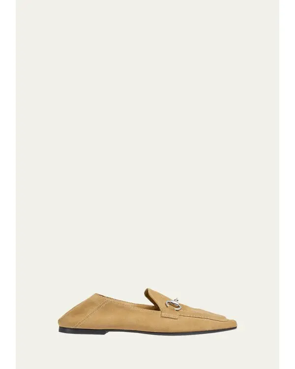 Gucci Jordaan Soft Suede Loafers With Horsebit - Sand