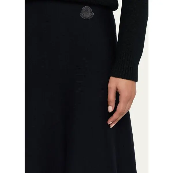 Moncler Wool Knit Midi Skirt