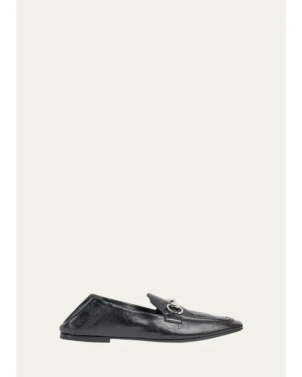 Gucci Jordaan Soft Leather Loafers With Horsebit - Black