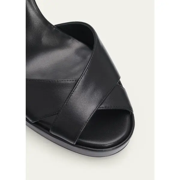 CHRISTIAN LOUBOUTIN 100mm Cora Leather Sandals - Cuoio
