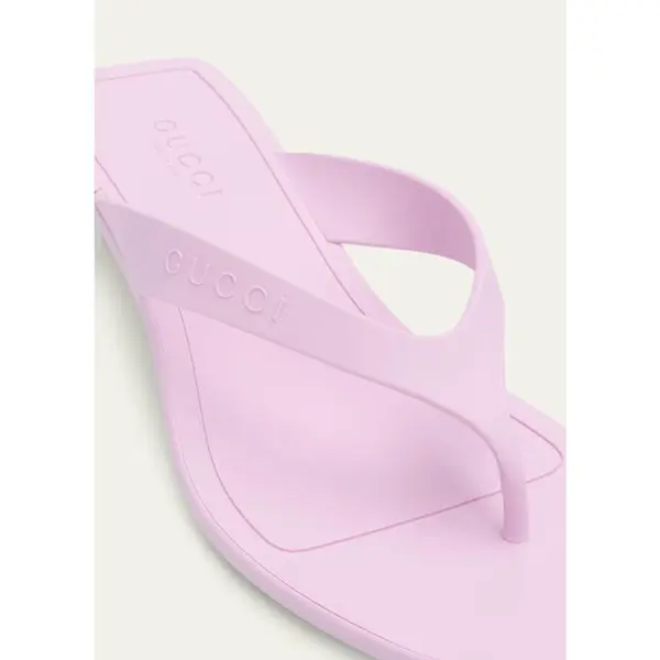 Gucci 35mm Vittoria Rubber Thong Sandals - Pink