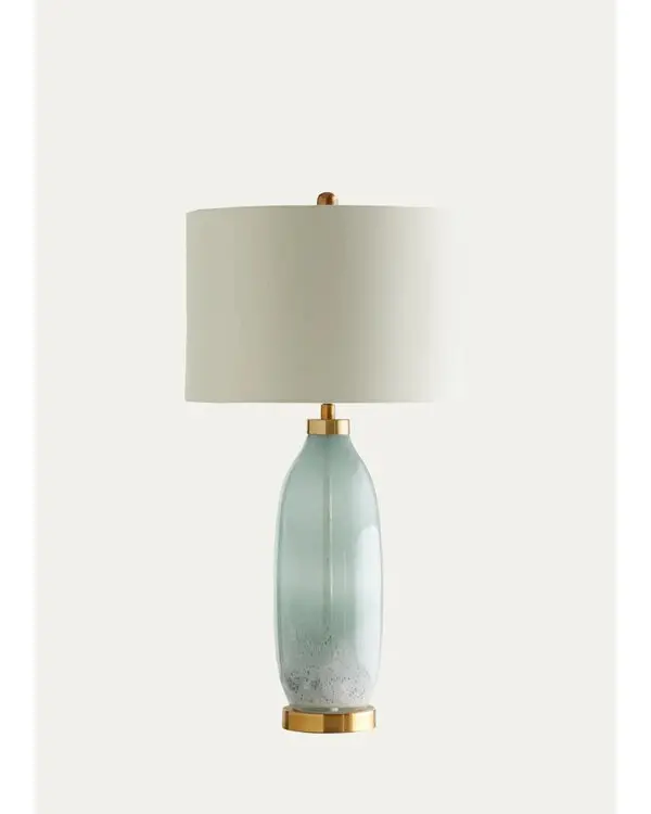 OLD WORLD DESIGN Carley Hand-blown Green Glass Table Lamp