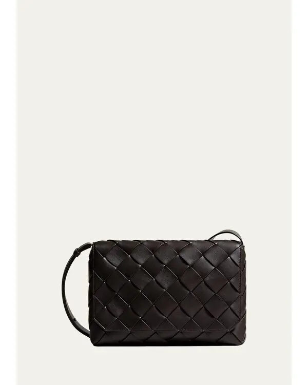 Bottega Veneta Diago Large Intreccio Leather Messenger Bag