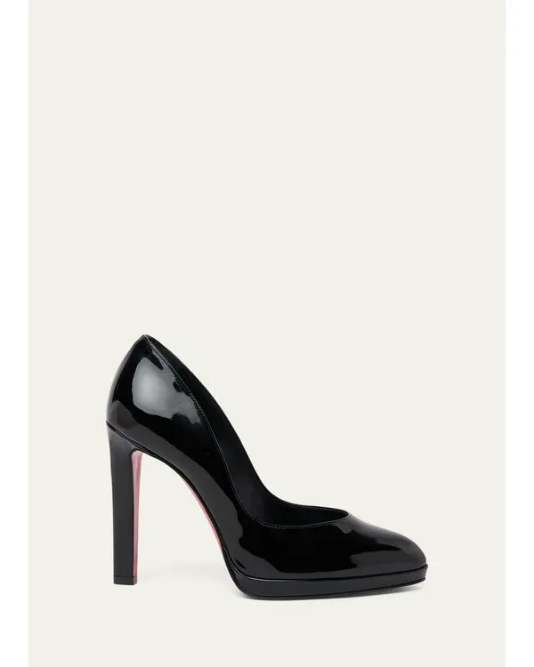 CHRISTIAN LOUBOUTIN 120mm Fannylove Alta Patent Leather Pumps - Black