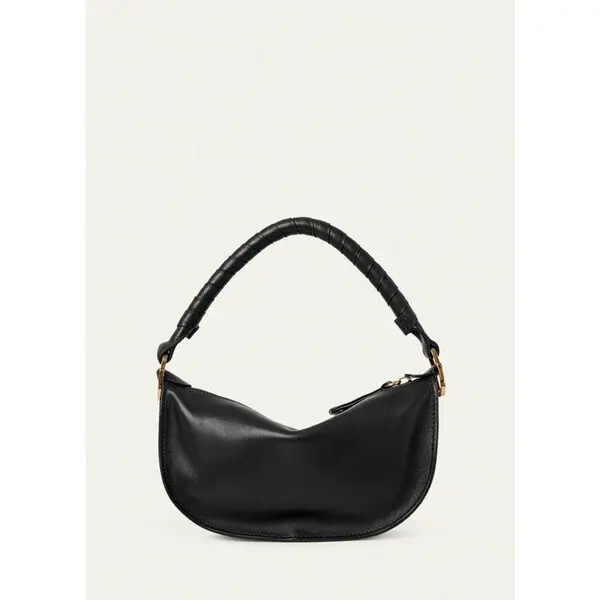 Chloé Marcie Mini Saddle Shoulder Bag In Leather - Black