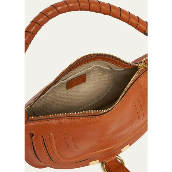 Chloé Marcie Mini Saddle Shoulder Bag In Leather - Black