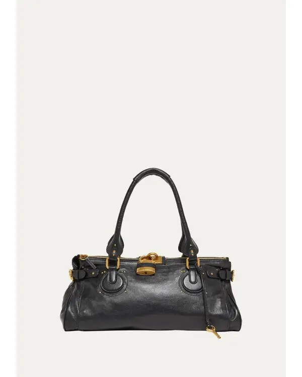 Chloé Paddington Xl Leather Shoulder Bag - Black