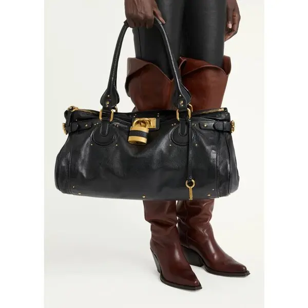 Chloé Paddington Xl Leather Shoulder Bag - Black
