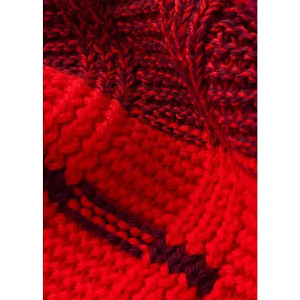 Prada Fringed Rib Knit Wool Scarf