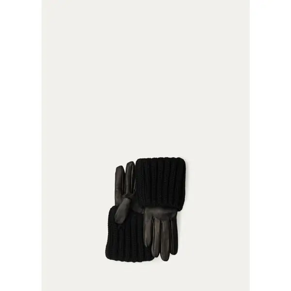 Prada Leather & Wool Gloves