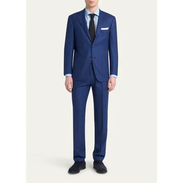 Kiton Royal Blue Virgin Wool Sport Coat