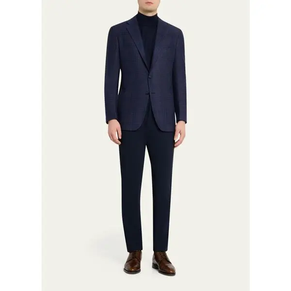 Kiton Glen Plaid Cashmere Sport Coat