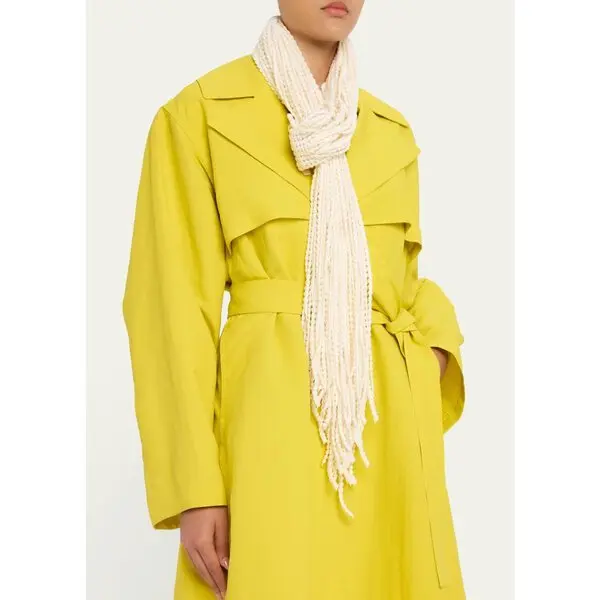 Alaïa Paper Belted Midi Trench Coat
