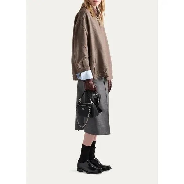 Prada Re-edition Logo Top Handle Bag - Brandy