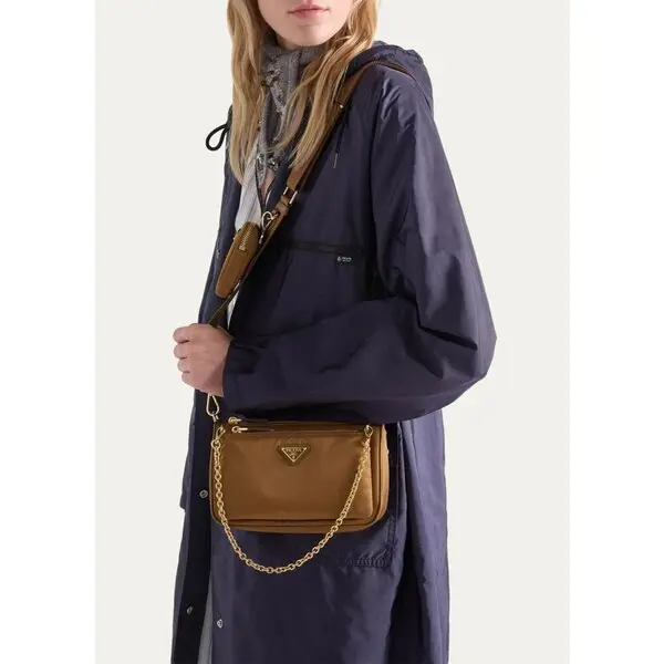 Prada Re-edition Logo Top Handle Bag - Brandy