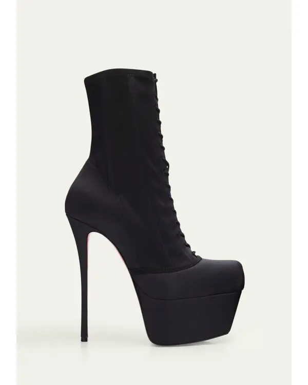 CHRISTIAN LOUBOUTIN 160mm Pavlova Satin Platform Booties