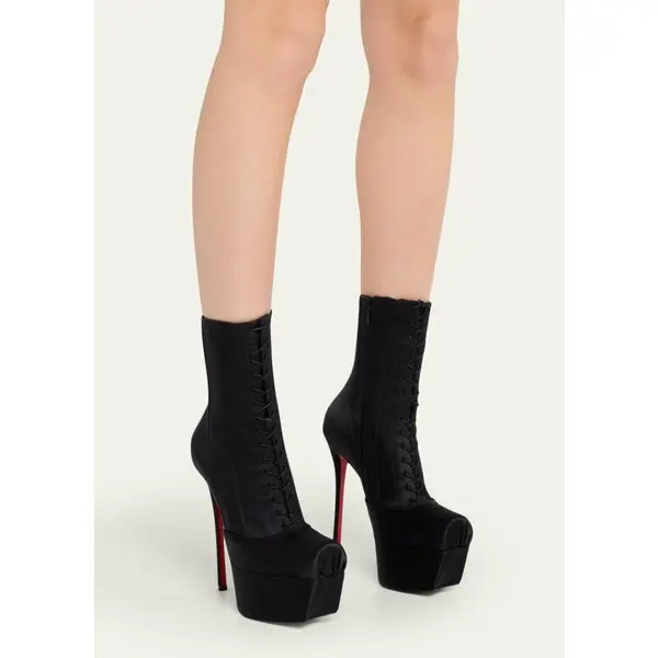 CHRISTIAN LOUBOUTIN 160mm Pavlova Satin Platform Booties