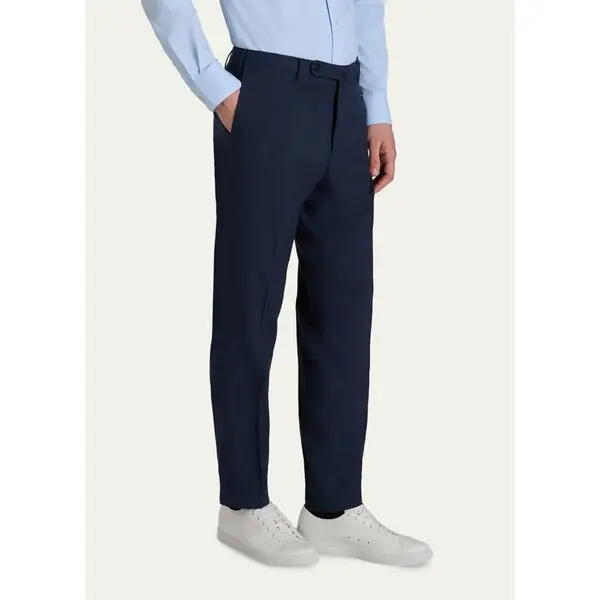 Incotex Wool, Silk And Linen Slim Trousers