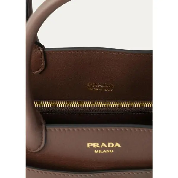 Prada Prelude Leather Top Handle Bag - Palissandro