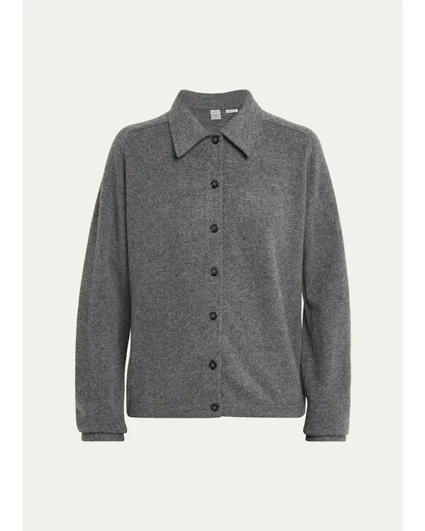 TOTEME Raglan-sleeve Cashmere Cardigan - Dark Grey