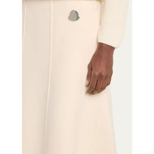 Moncler X Jil Sander Wool Midi Skirt - Navy