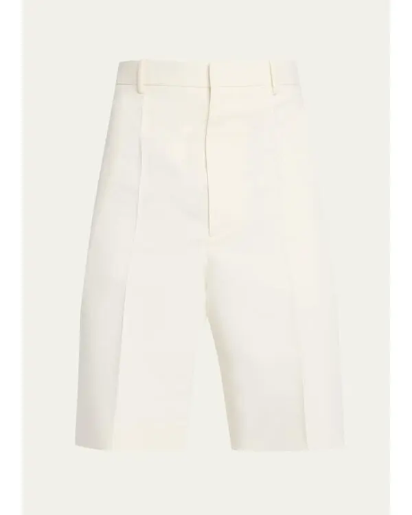 Bottega Veneta Cotton And Silk-blend Chino Shorts