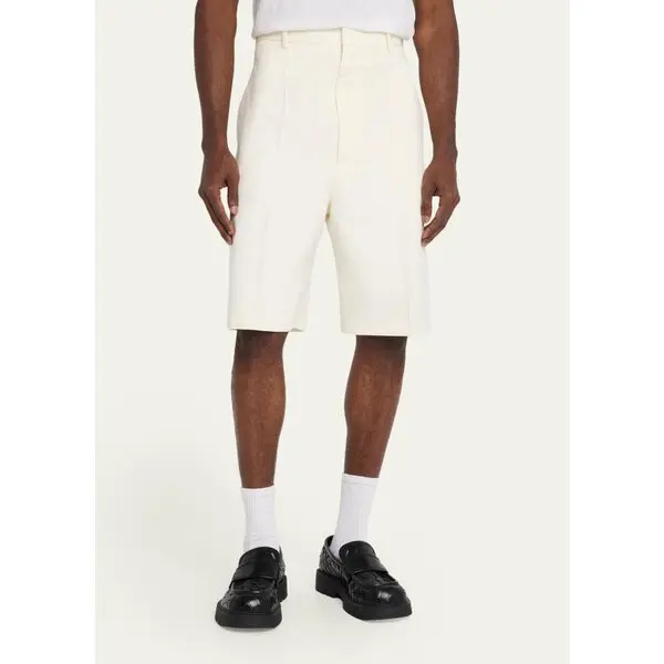 Bottega Veneta Cotton And Silk-blend Chino Shorts