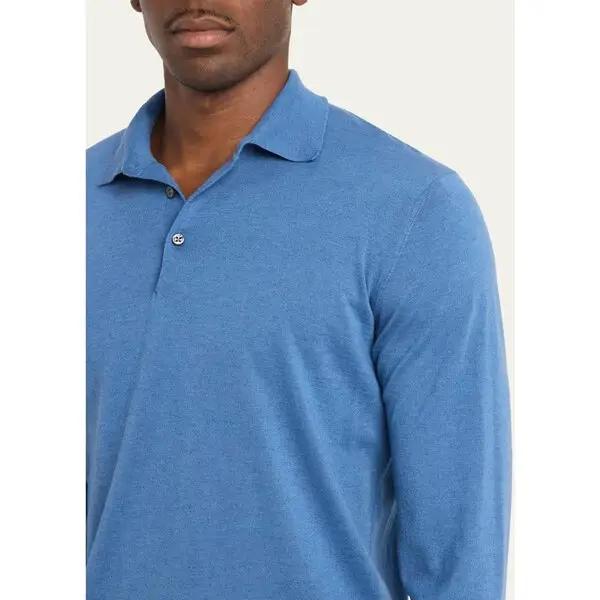 Fioroni Cotton-cashmere Polo Shirt - Blu T.unit