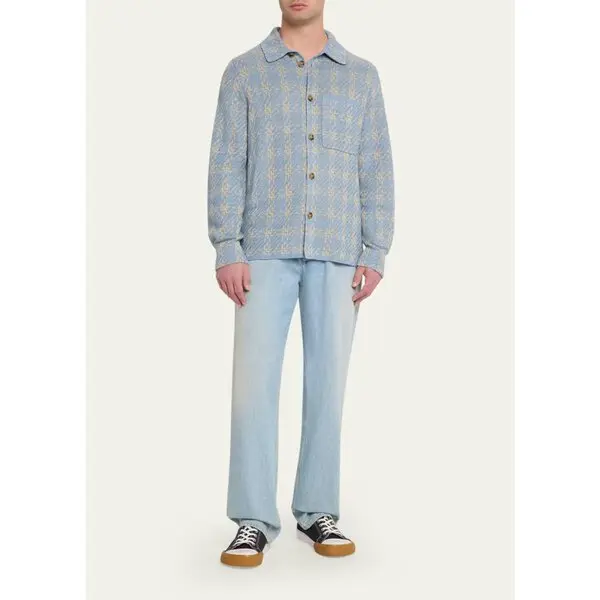 Guest In Residence Light Blue Knit Button-down Shirt