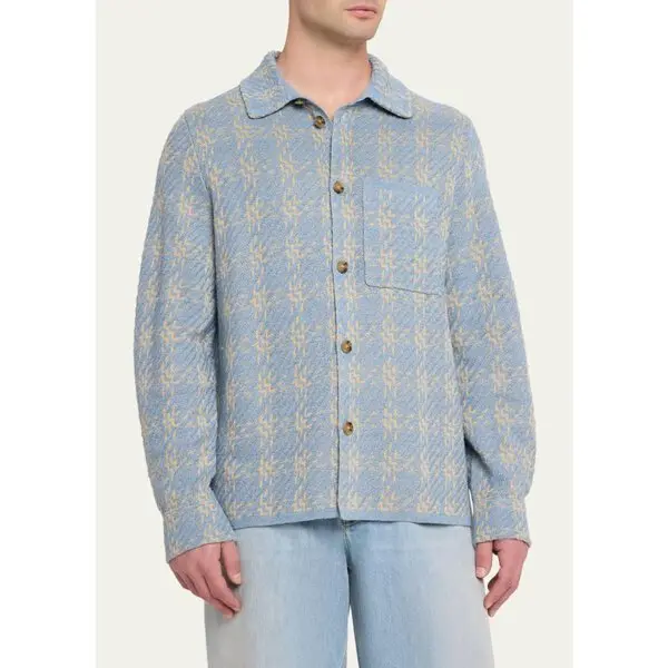 Guest In Residence Light Blue Knit Button-down Shirt