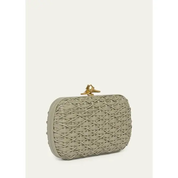 Bottega Veneta Woven Leather Cord Knot Clutch Bag
