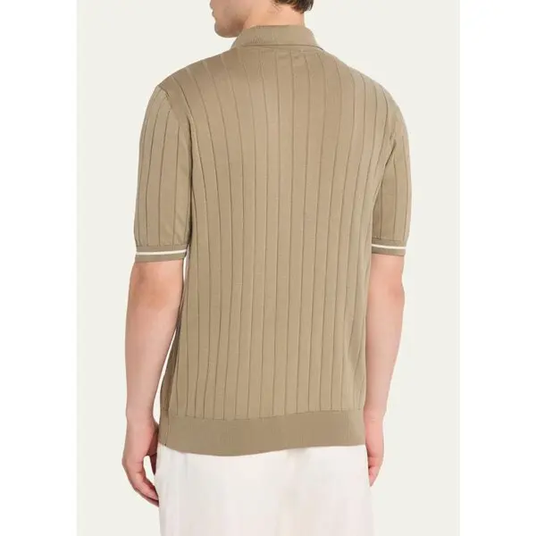 Fioroni Wide Rib Short-sleeve Button-down Shirt