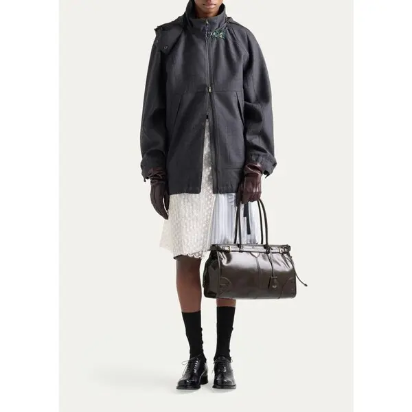 Prada Bonnie Leather Shoulder Bag - Forest