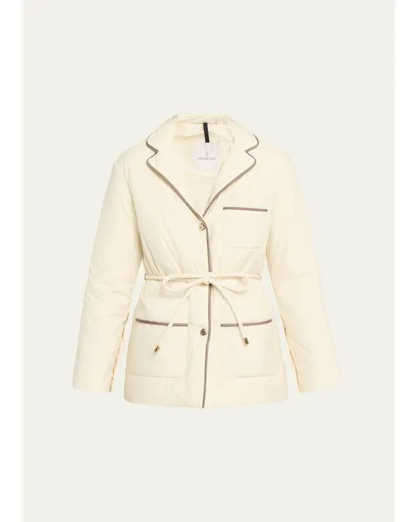 Moncler Tieche Belted Mid-length Down Jacket