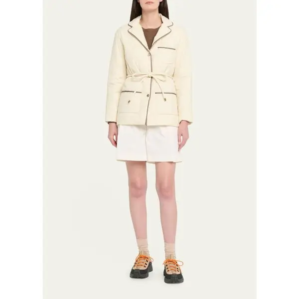 Moncler Tieche Belted Mid-length Down Jacket