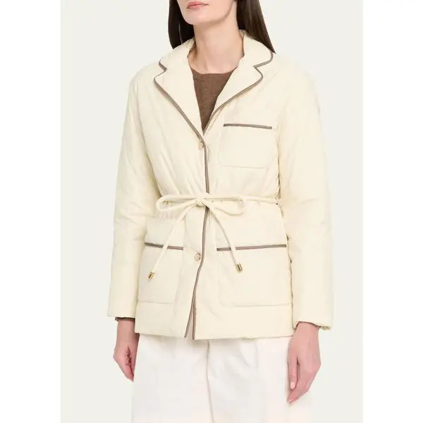 Moncler Tieche Belted Mid-length Down Jacket