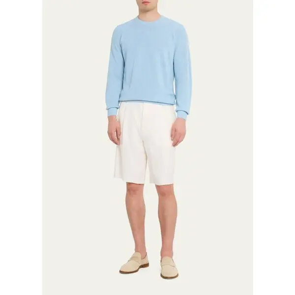 Fioroni Diamond-knit Silk/cotton Crewneck Sweater