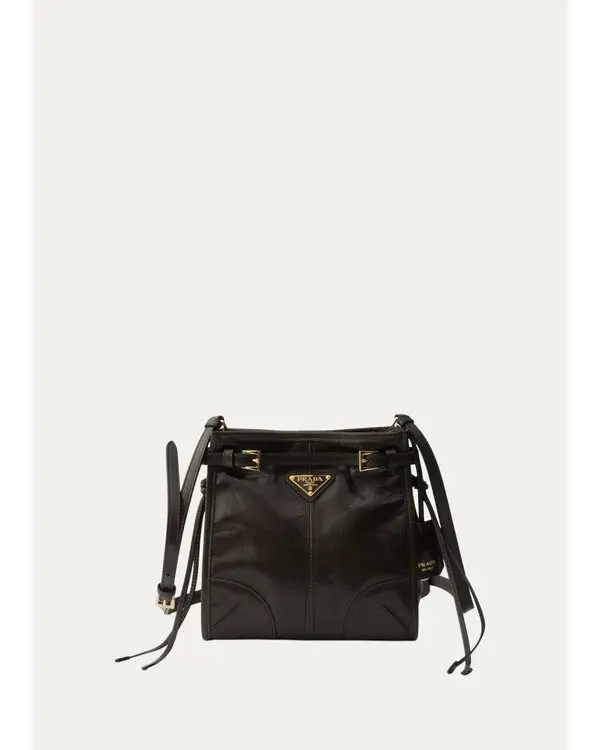Prada Bonnie Mini Leather Crossbody Bag - Forest