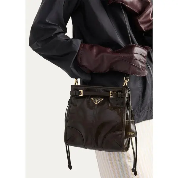 Prada Bonnie Mini Leather Crossbody Bag - Forest