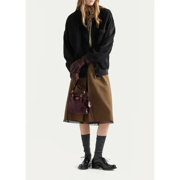 Prada Bonnie Mini Leather Crossbody Bag - Forest