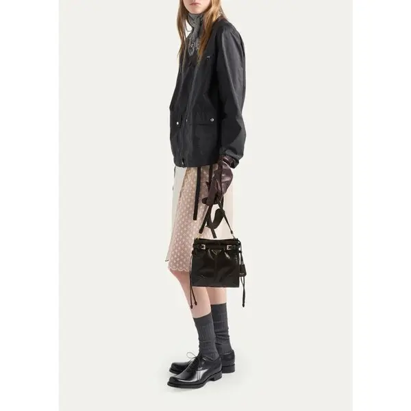 Prada Bonnie Mini Leather Crossbody Bag - Forest