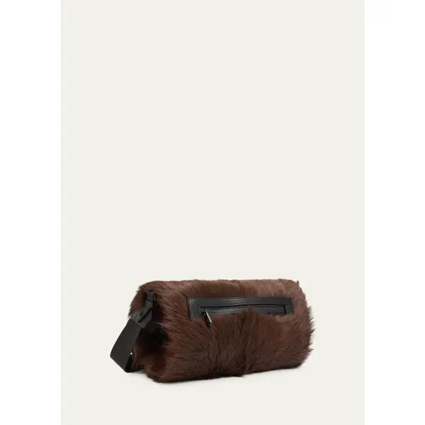 Moncler Goat Shearling Handwarmer With Strap