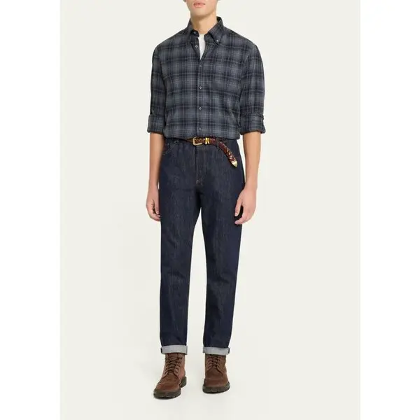 Brunello Cucinelli Cotton Plaid Button-down Shirt