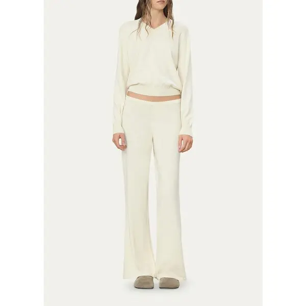 Eterne Lennox Cotton-cashmere V-neck Sweater - Cream