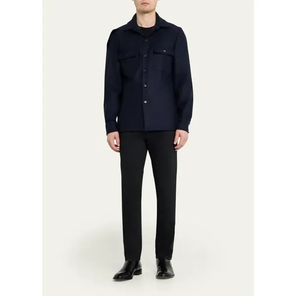 Cesare Attolini Wool Flap-pocket Overshirt