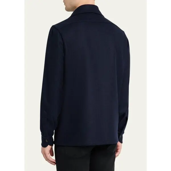 Cesare Attolini Wool Flap-pocket Overshirt