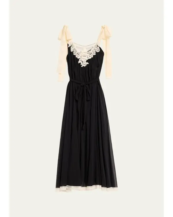 Zimmermann Roselight Lace Slip Midi Dress
