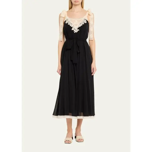 Zimmermann Roselight Lace Slip Midi Dress
