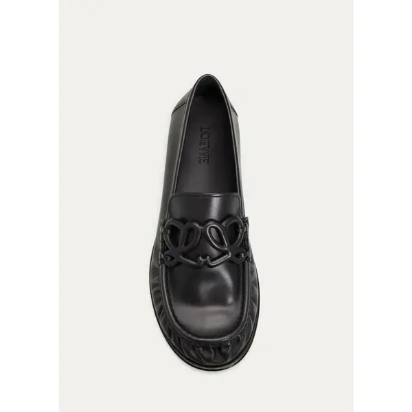 Loewe Double L Leather Loafers