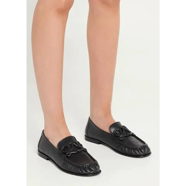 Loewe Double L Leather Loafers